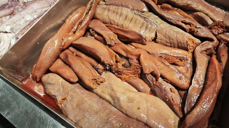 Close Up Stack of the Fish Rue on the Tray. Stock Photo - Image of ...