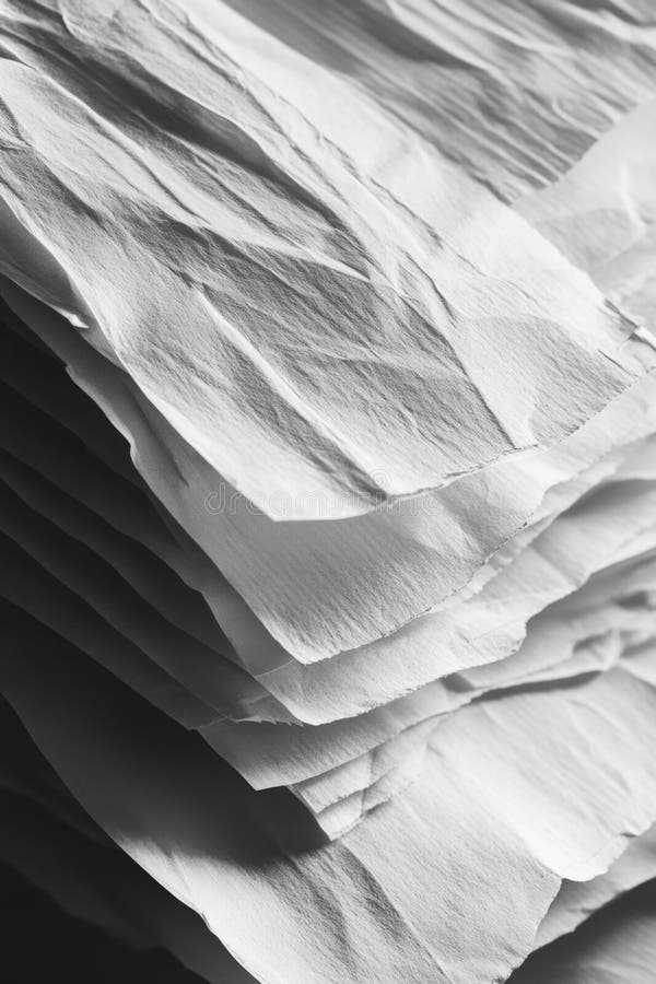 The Image is a Close Up of a Stack of White Paper Stock Photo - Image ...
