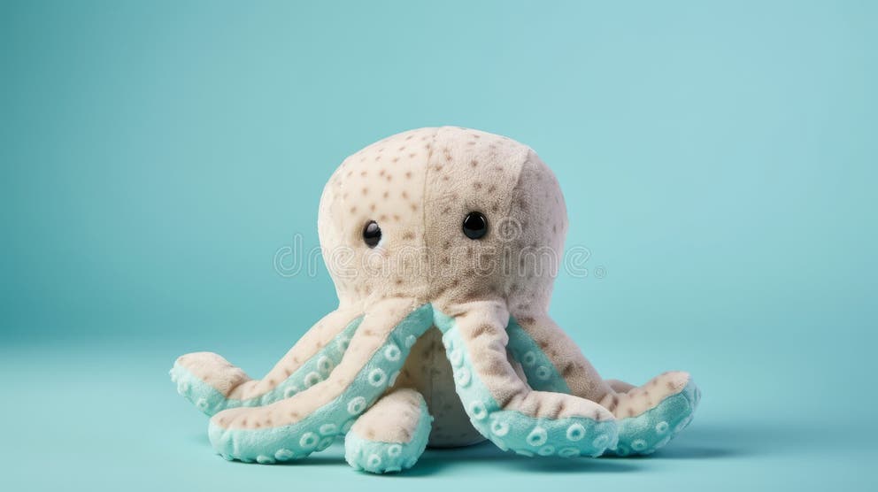 Image of Close-up of a Stuffed Octopus Generative AI Stock Illustration ...