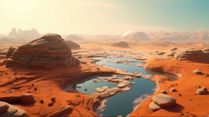 An Image of Close Up of the Surface of Mars with Orange Sand Texture ...