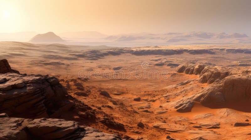 An Image of Close Up of the Surface of Mars with Orange Sand Texture ...