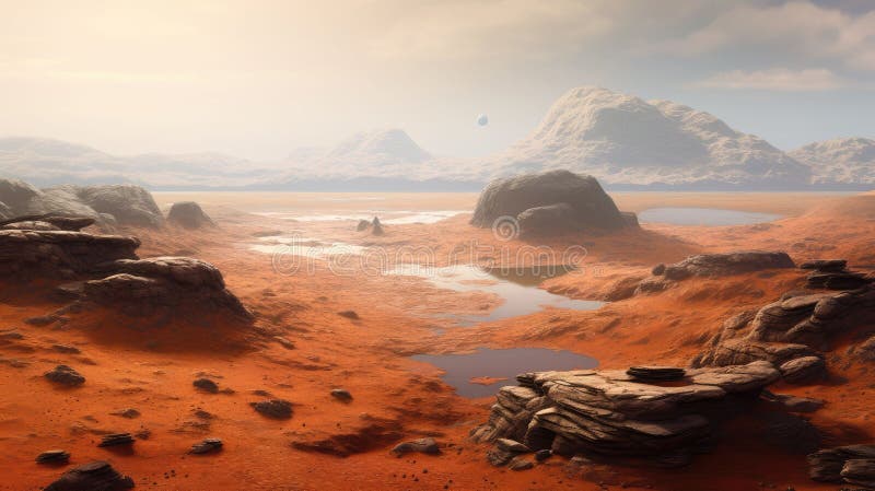 An Image of Close Up of the Surface of Mars with Orange Sand Texture ...