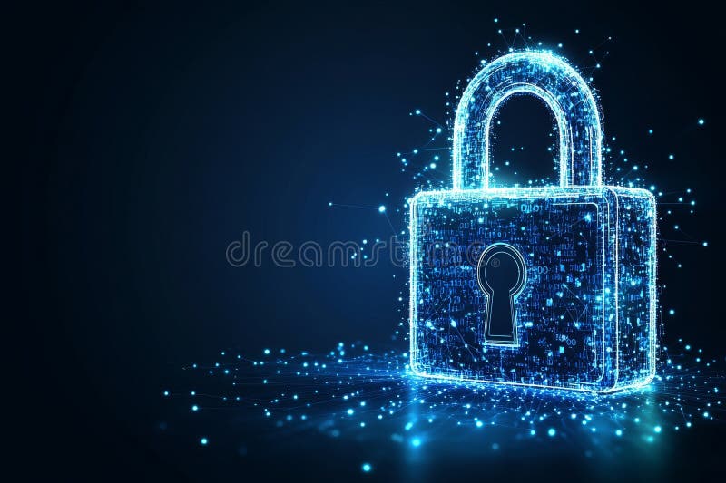 The Image of a Closed Padlock on a Digital Background Embodies the ...