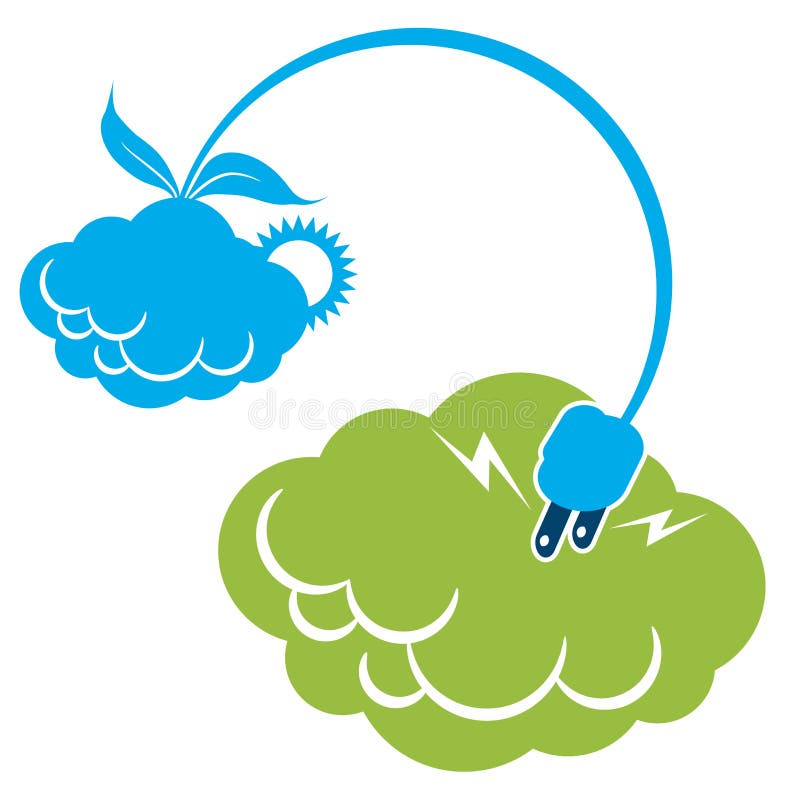 Solar Wind Cloud Energy stock vector. Illustration of cord - 30082848