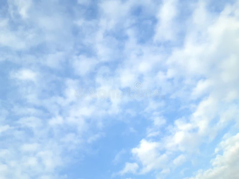 Calming View of Cloudscape in Blue Clear Sky Stock Photo - Image of ...