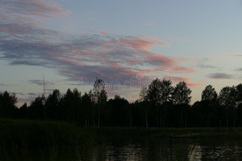 The Image of Clouds Clouds Evening Sky. Natural Illustration Stock ...