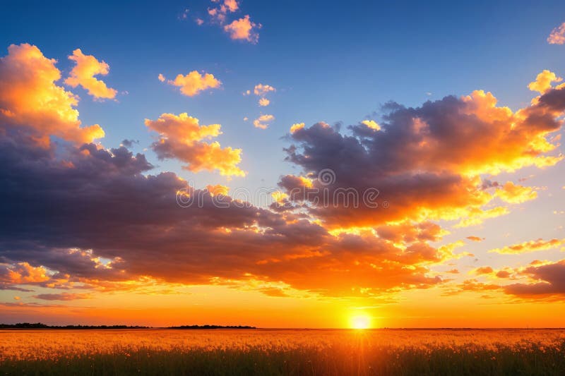 Clouds in the Sky Made with Generative AI Stock Illustration ...