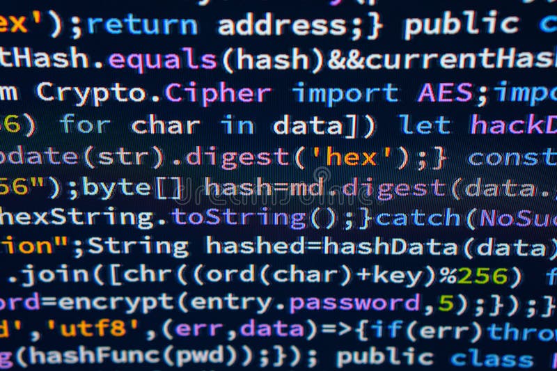 Image of a Coded Text Block Written in C or Similar Language on a Coding Environment with ...