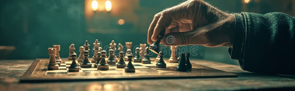 Image Collage of a Chess Player Moving a Piece during a Game of Chess ...