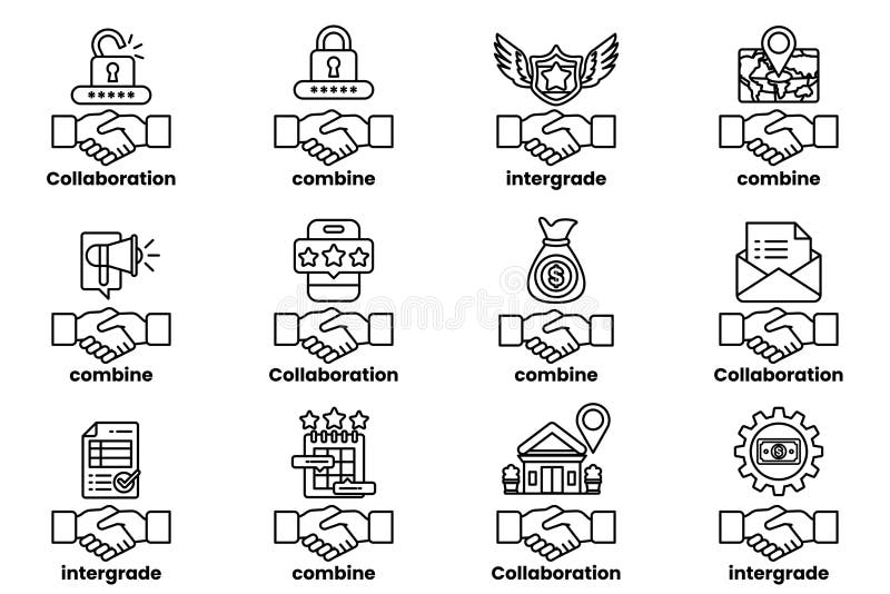 The Image is a Collection of Handshakes with Different Meanings Stock ...