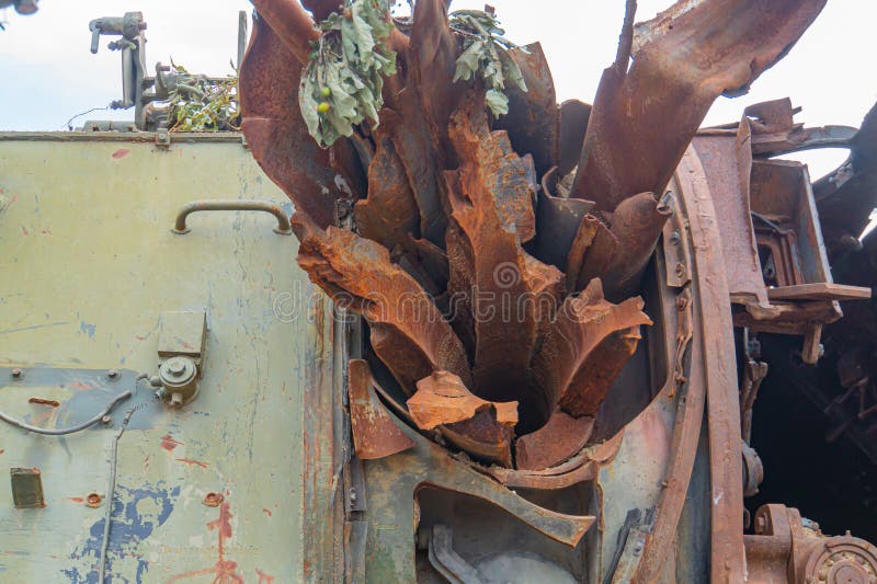 Image of a Collection of Rusted Industrialmechanical Components ...