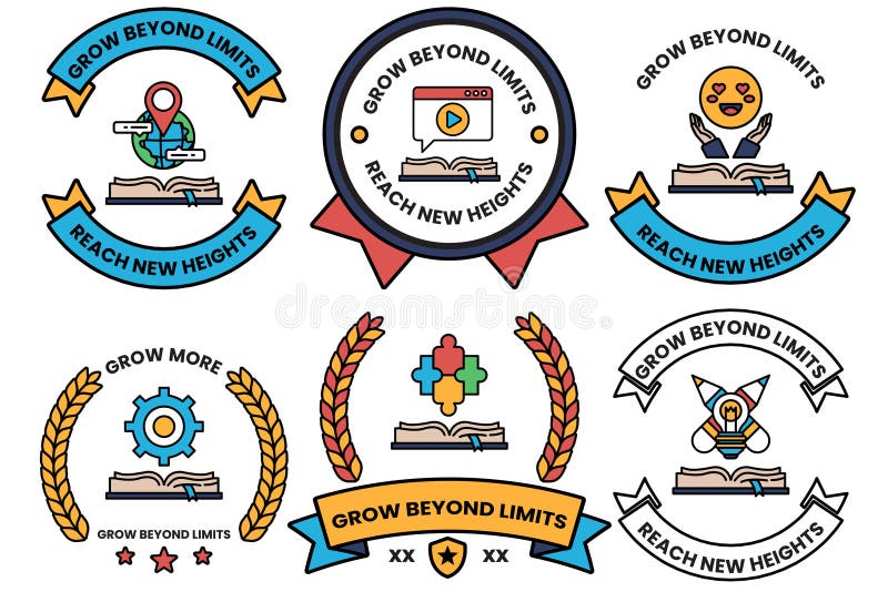 Image is a Collection of Six Different Image Designs Stock Vector ...