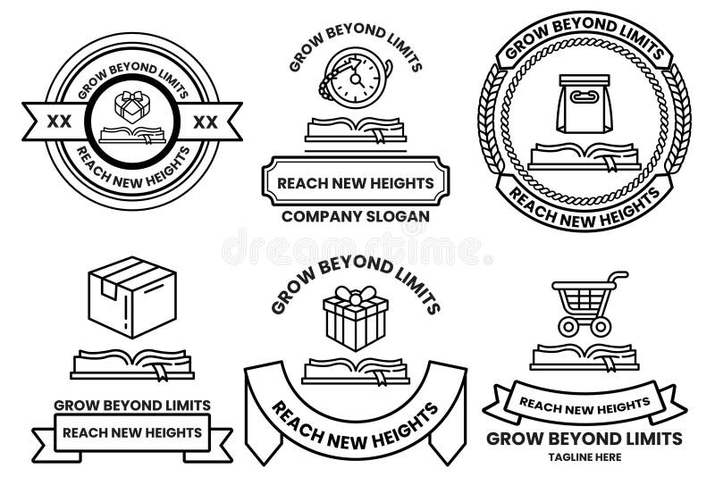 Image is a Collection of Six Different Logo Designs Stock Vector ...