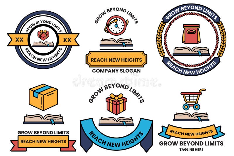 Image is a Collection of Six Different Logo Designs Stock Vector ...