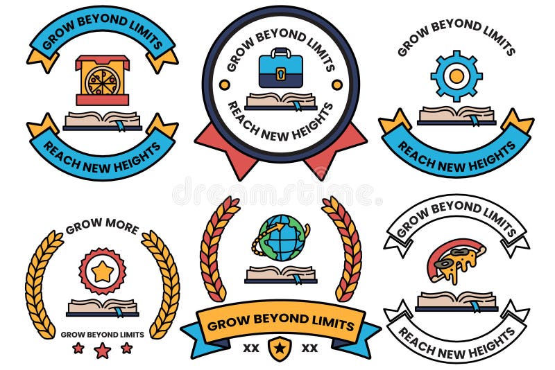 Image is a Collection of Six Different Logo Designs Stock Vector ...