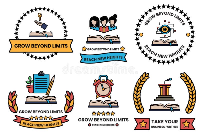 Image is a Collection of Six Different Logo Designs Stock Vector ...