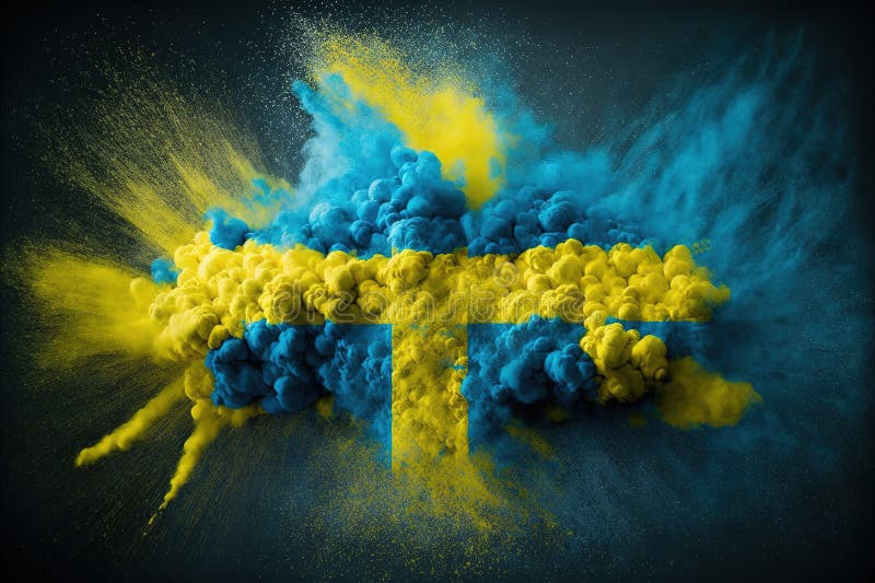 Image of Color Powder Splash and Explosion Abstract Art Stock Photo ...