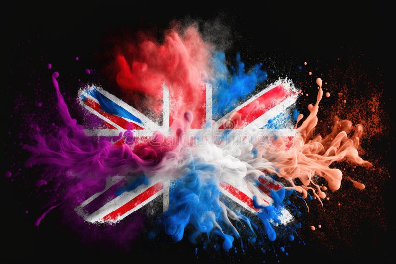 Image of Color Powder Splash and Explosion Abstract Art Stock ...