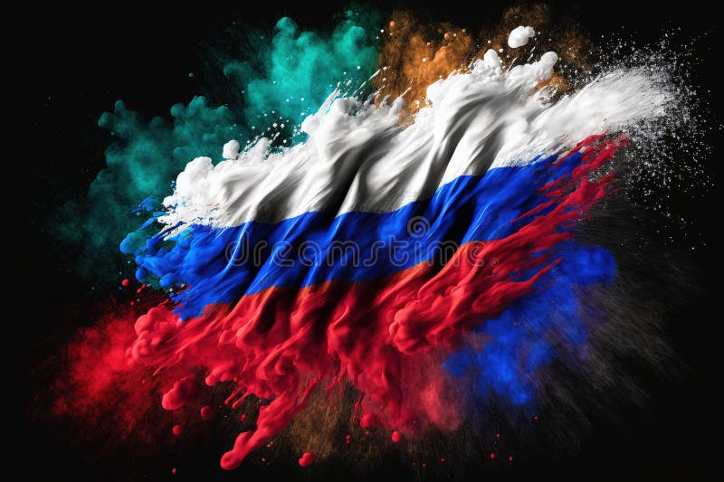 Image of Color Powder Splash and Explosion Abstract Art Stock Photo ...