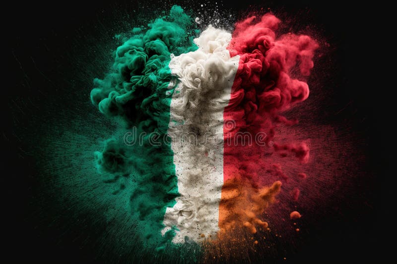 Image of Color Powder Splash and Explosion Abstract Art Stock Image ...