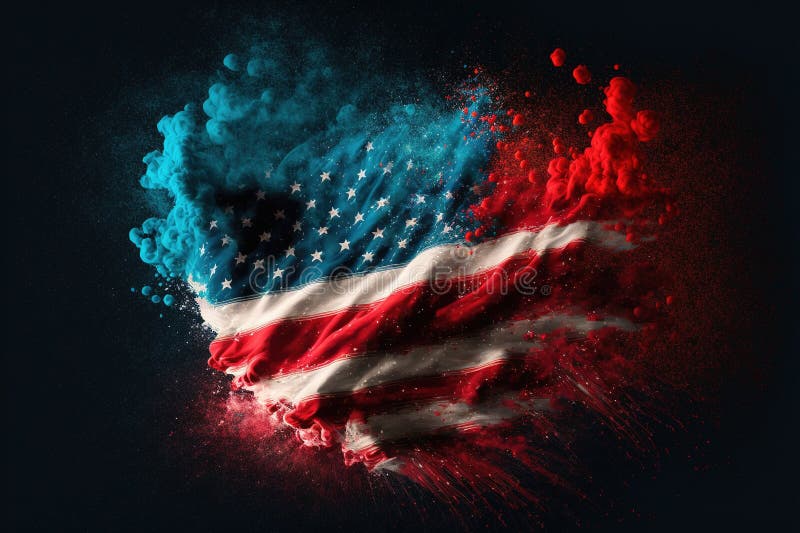 Image of Color Powder Splash and Explosion Abstract Art Stock Photo ...