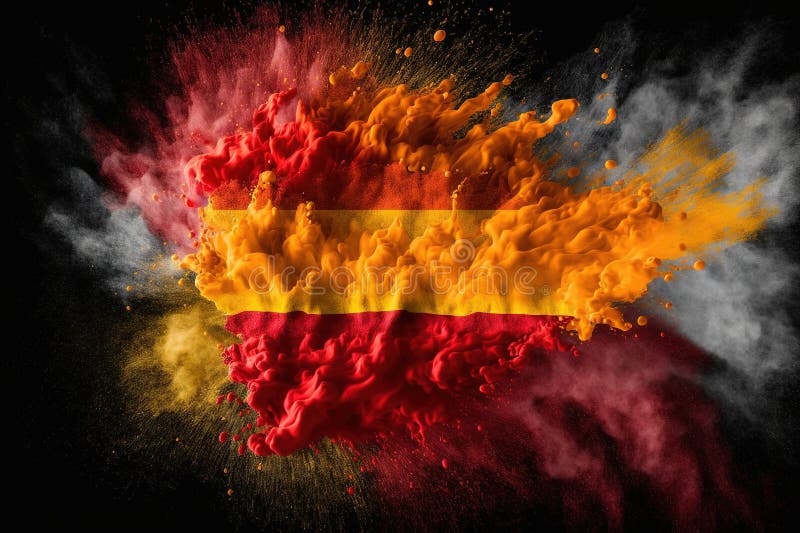 Image of Color Powder Splash and Explosion Abstract Art Stock Photo ...