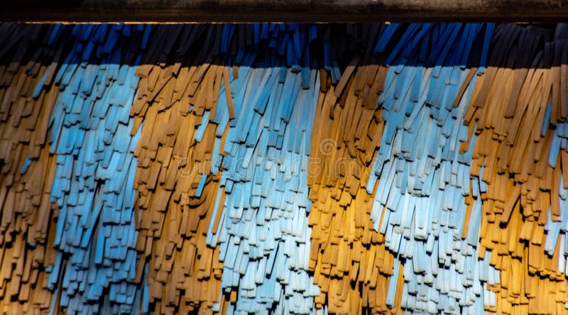 Image of Colored Automatic Car Wash Rotating Brush Made of Scratch ...