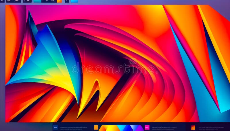 An Image of Colorful Abstract Design on Computer Screen. Generative AI ...