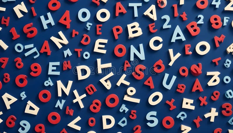 An Image of a Colorful Background with Randomly Placed Letters and ...