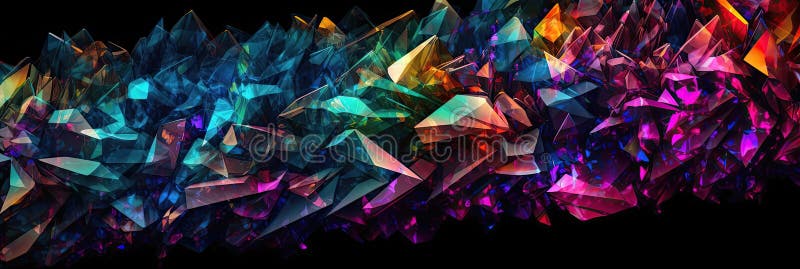 An Image of a Colorful, Crystalline Structure Background. Generative AI ...