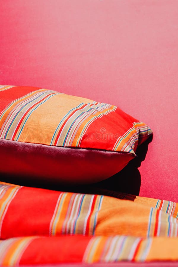 Colorful Cushion in Sofa stock photo. Image of chair - 202332946