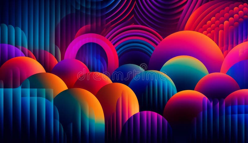 Image of Colorful Different Shapes Image Generative AI Stock ...