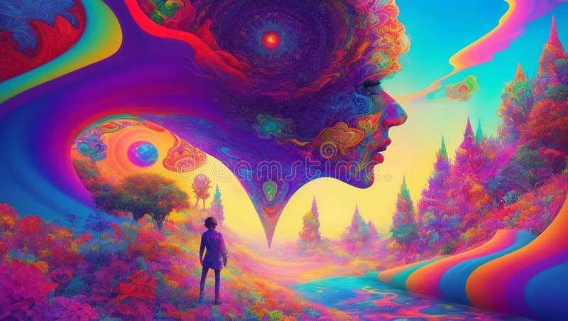 An Image of a Colorful Dream that Captures the Surreal Stock ...