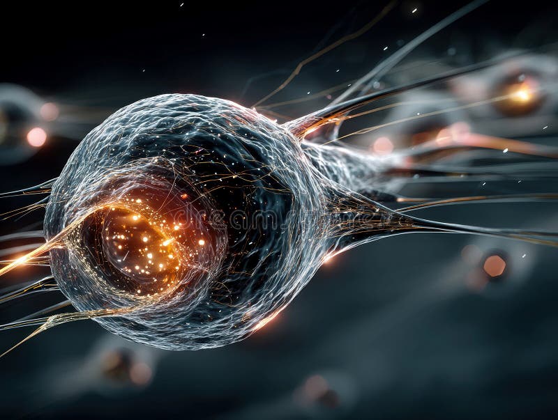 Image of a Colorful, Energetic Atomic Structure Symbolizing High-energy ...