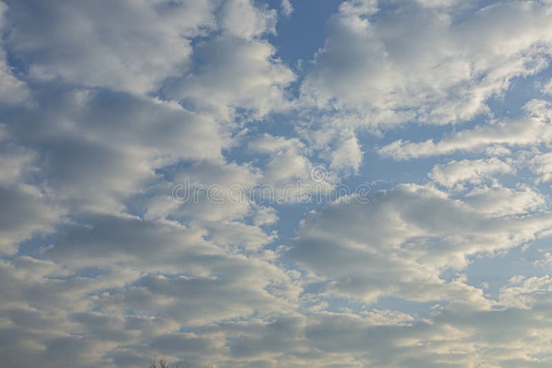 Image of Colorful Evening Sky with Light Clouds Stock Photo - Image of ...