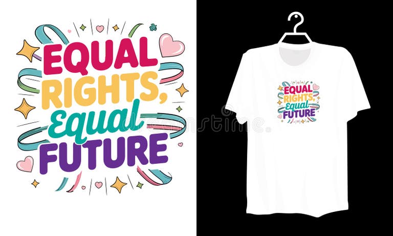 Empowering T-Shirt Design Celebrating Equality Rights and Future with ...