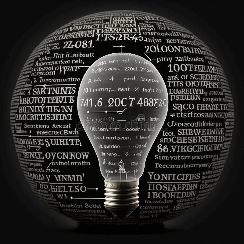 Image of the Colorful Light Bulb Glow and Surrounded with Smart ...