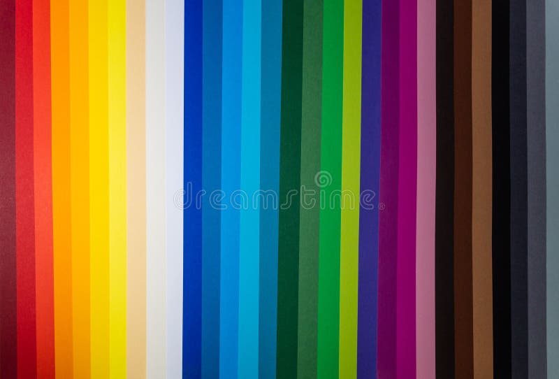 Image of Colorful Papers Lined Up Vertically Side by Side. Stock Image ...