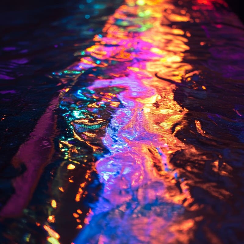 The Image is a Colorful Reflection of a Water Line Stock Illustration ...