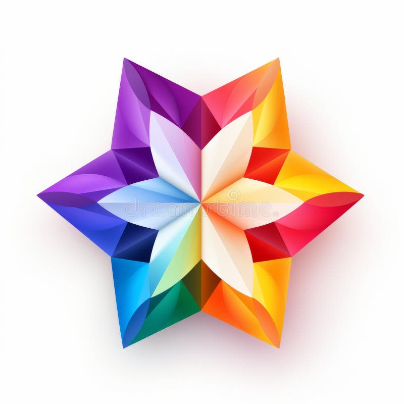 An Image of a Colorful Star Made Out of Paper Stock Illustration ...