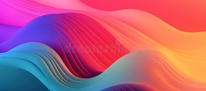 Colorful Wave Pattern Gradation Background Stock Illustration ...