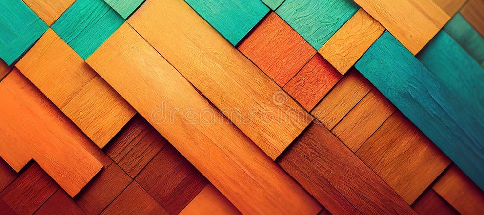 Image of Colorful Wood Pattern Wall Background Stock Illustration ...