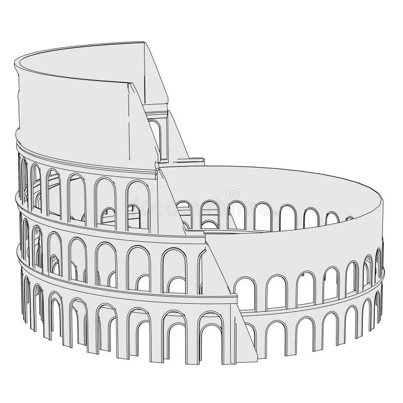 Image of colosseum arena stock illustration. Illustration of drawing ...