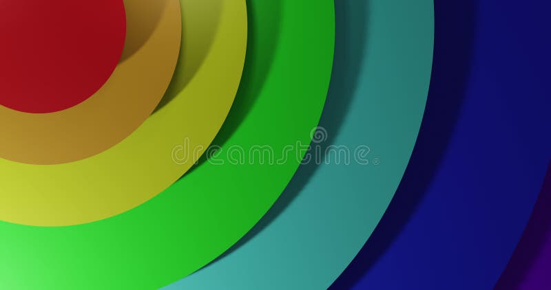 Image of Colourful Circles Moving on Rainbow Background Stock ...