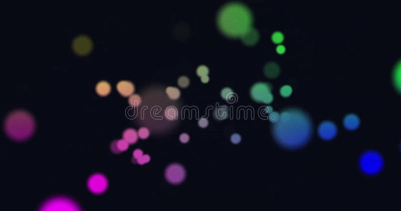 Image of Colourful Light Spots on Black Background Stock Illustration ...