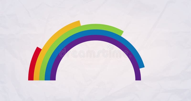 Image of Colourful Lines of Rainbow on White Background Stock ...