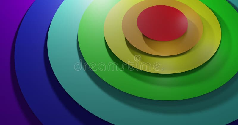 Image of Colourful and Multiple Circles in Row Stock Illustration ...