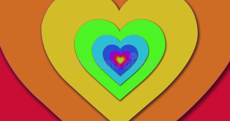 Image of Colourful and Multiple Heart Shapes Stock Illustration ...
