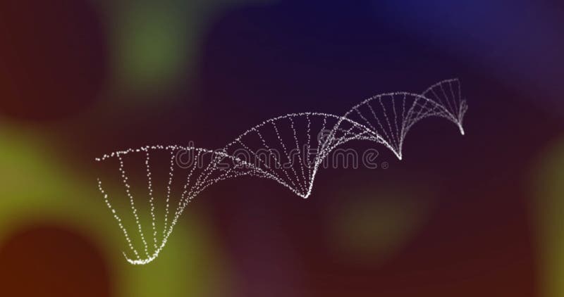 Image of Colourful Shapes Over Dna Strand Stock Illustration ...