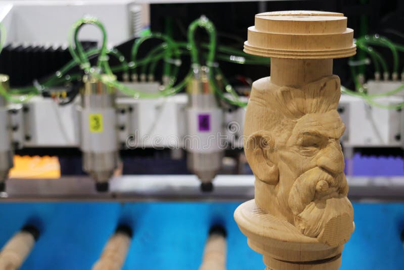 Image of a Column Made on a CNC Milling Machine Stock Photo - Image of ...
